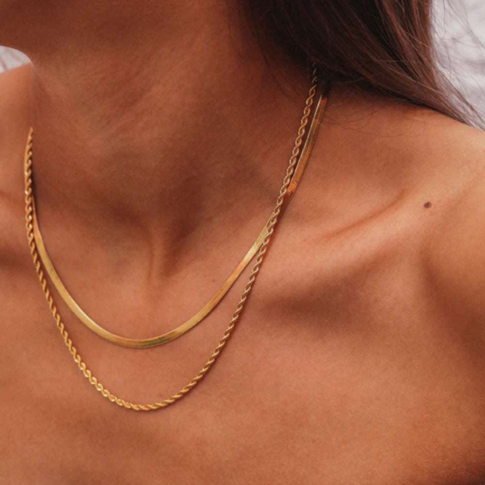 SUGAR AND SPICE NECKLACE | Layered Necklaces | 18K Gold – Katie Rae ...